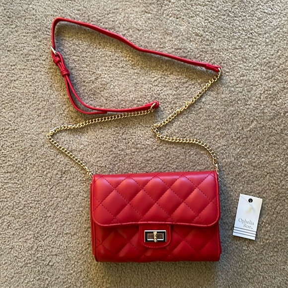 Ophelia Roe | Bags | Ophelia Roe Red Quilted Crossbody | Poshmark